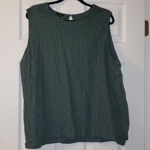 Talbots | Tops | Talbots Plus Size Green Lace Tank | Poshmark
